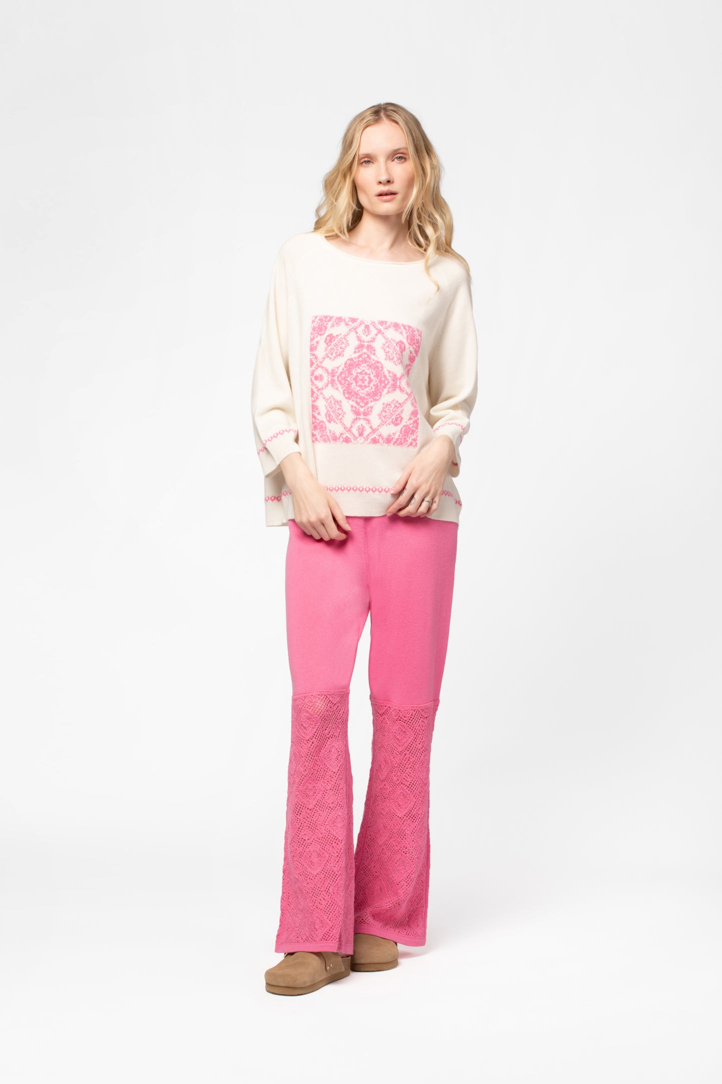 PALI wool and cashmere sweater in fuchsia pink | Women's Luxury Fashion ...