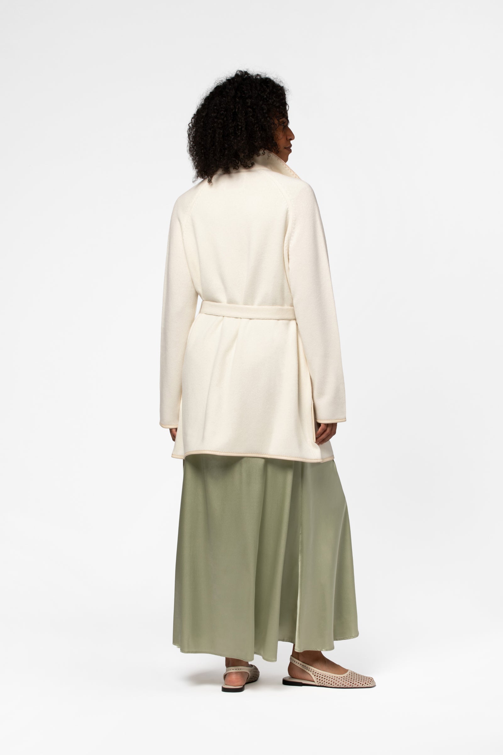 VLORA wool and cashmere jacket in white | Women’s Luxury Fashion – Maxemoi