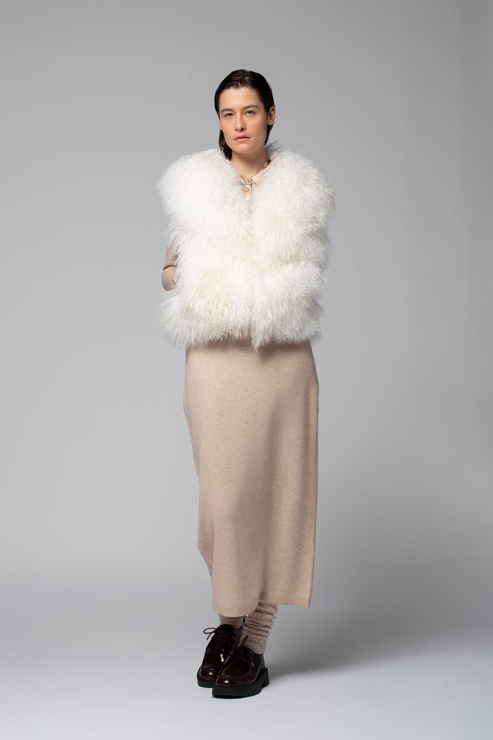 Manteaux et Vestes en cachemire, laine et fausse fourrure pour femme ...